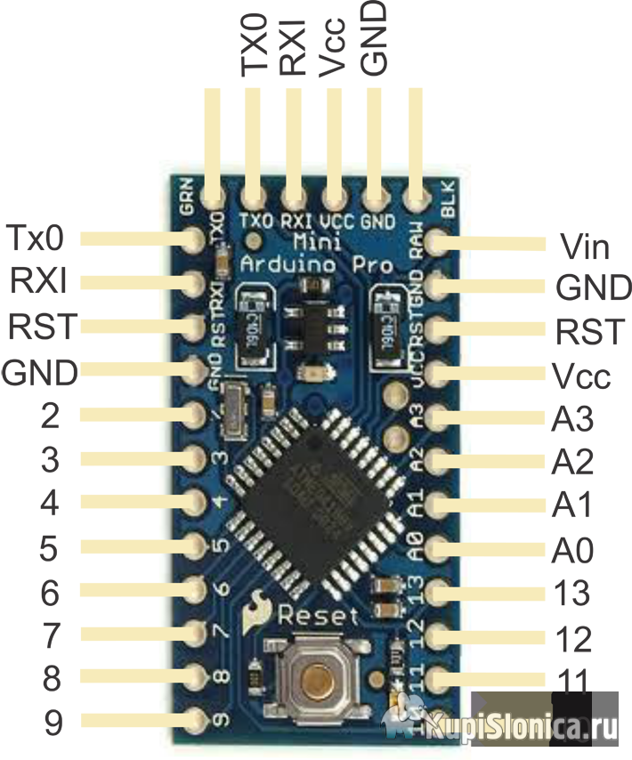 Arduino Pro Mini + CP2102 (USB-UART) | КупиСлоника